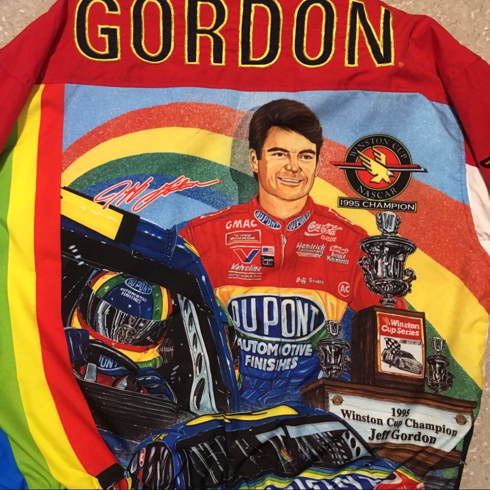 Rare Vtg 1995 Jeff Gordon Racing Jacket Nascar Speed … - Gem